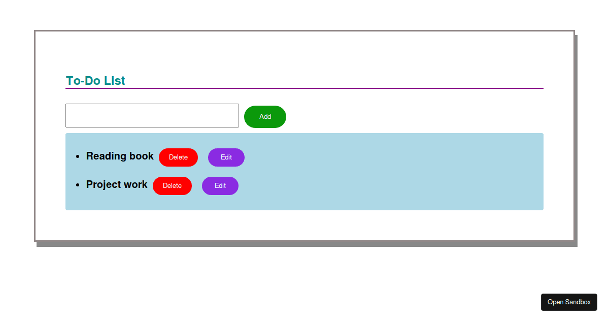 todolist - Codesandbox