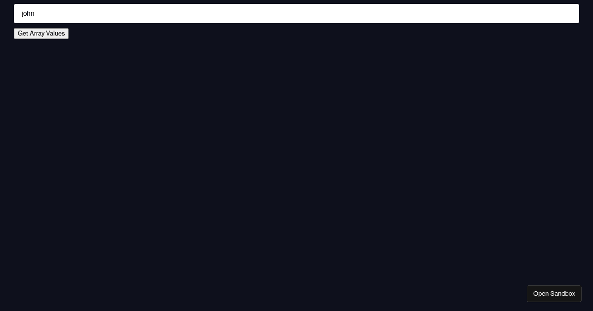 Shallow Array Merge Codesandbox