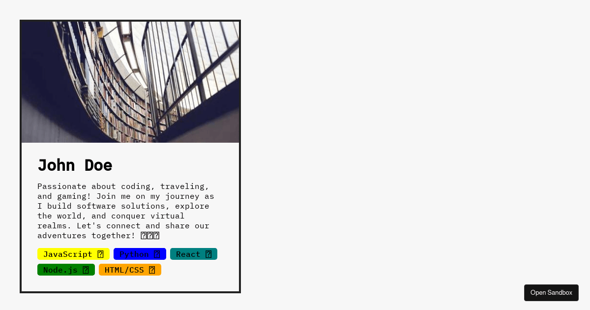 React Demo Codesandbox