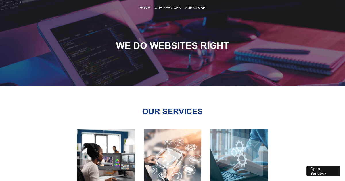 react-landing-page - Codesandbox