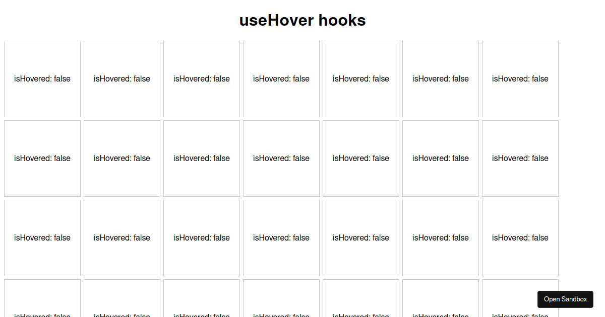 useHover - Codesandbox