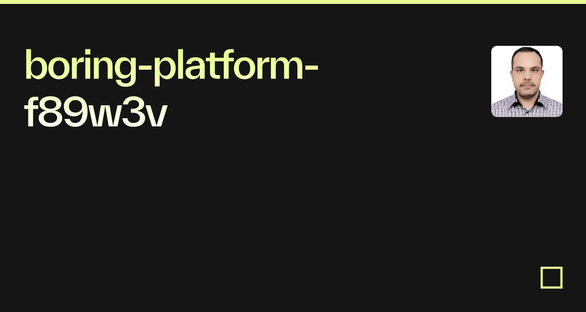 boring-platform-f89w3v - Codesandbox