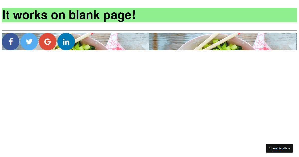 Social Media Icons Codesandbox