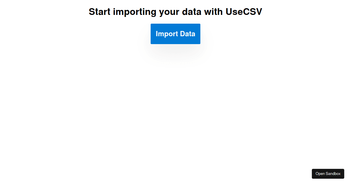 UseCSV with React.js using custom button - Codesandbox