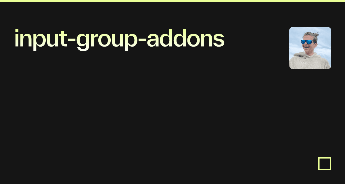 input-group-addons - Codesandbox