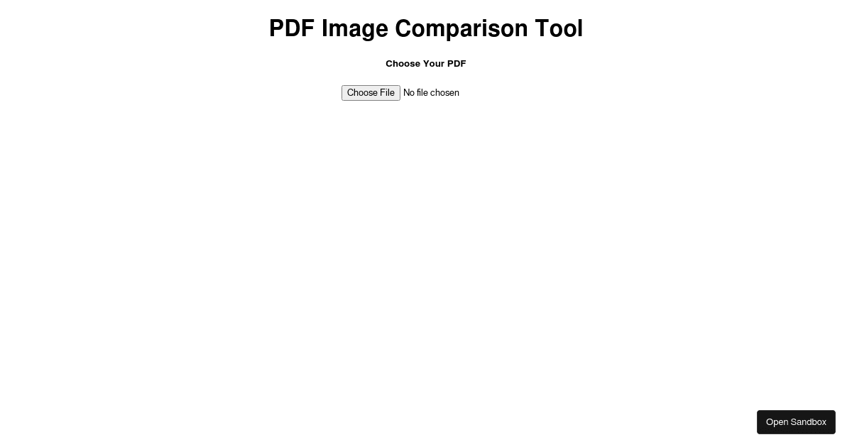 PDF Image Comparison Tool - Codesandbox