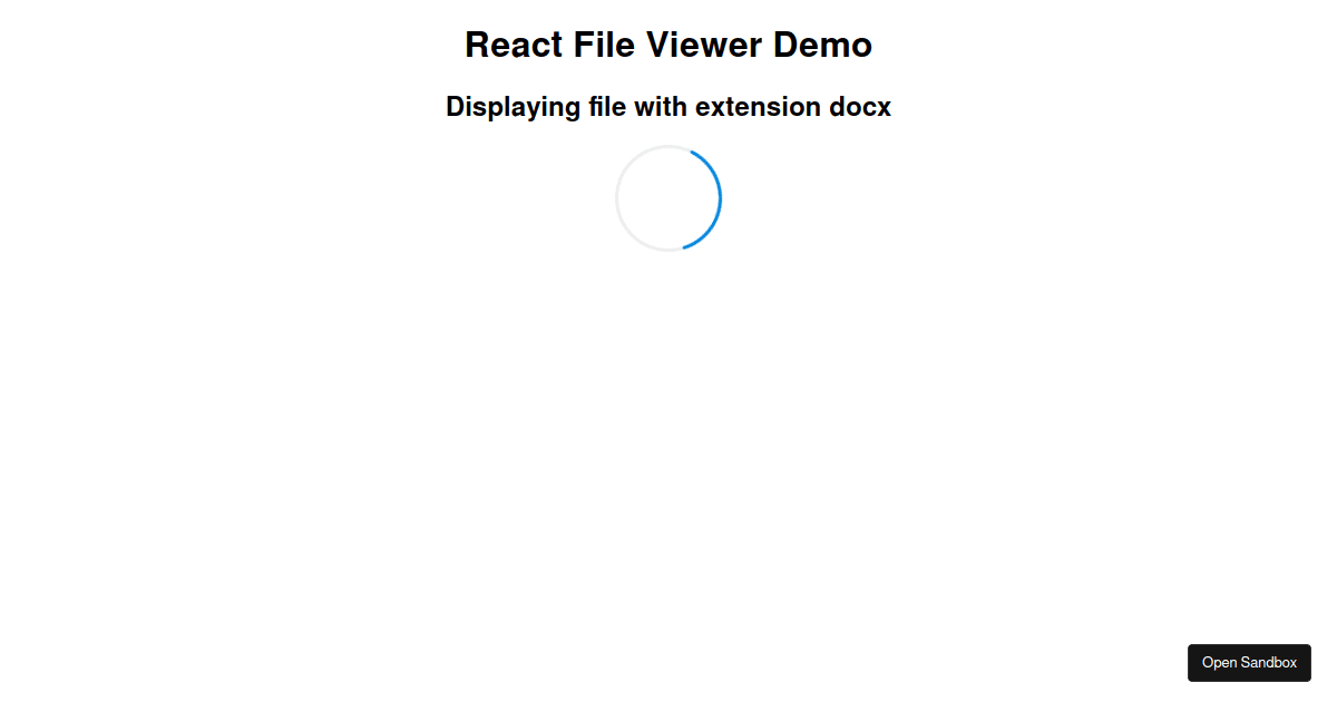 React File Viewer Forked Codesandbox