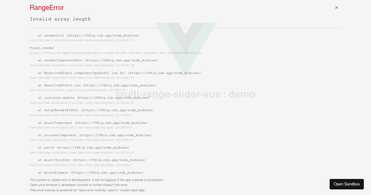 Multi Range Slider Vue Demo Forked Codesandbox