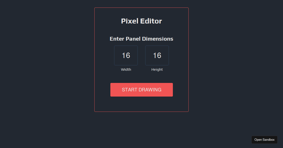 Pixel Art Drawing Editor - Codesandbox