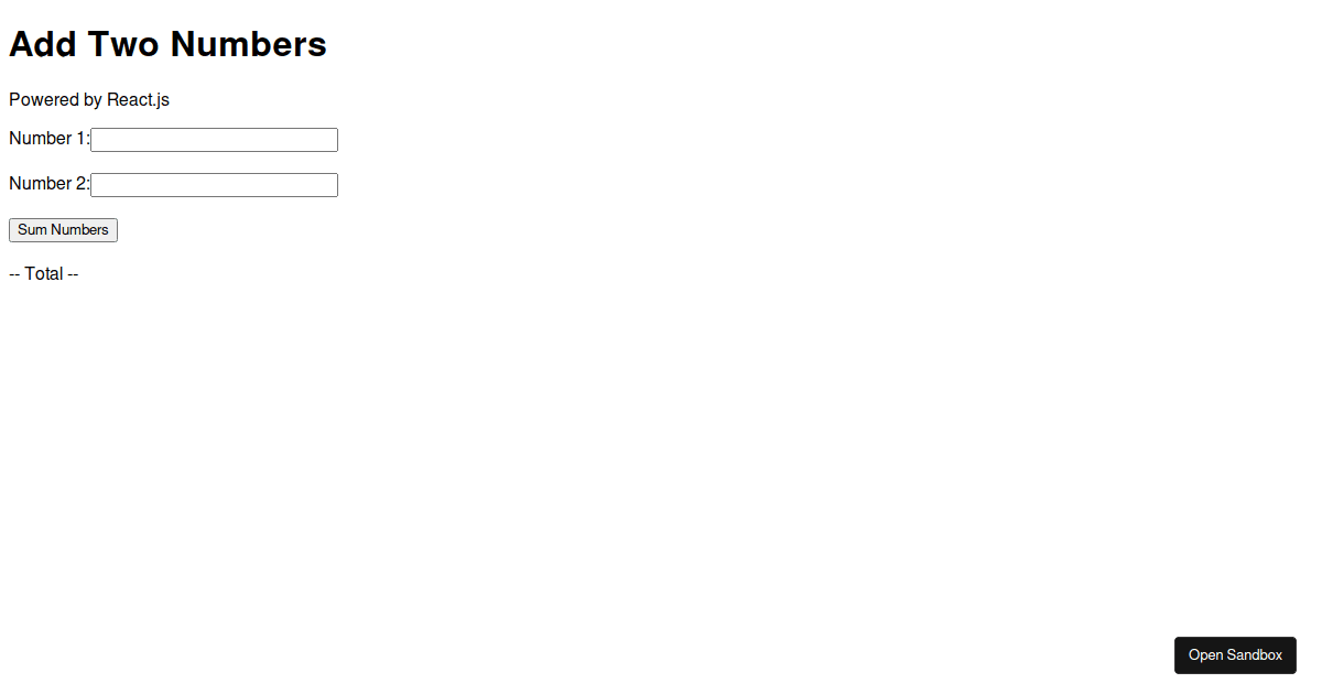 sum-of-two-numbers - Codesandbox