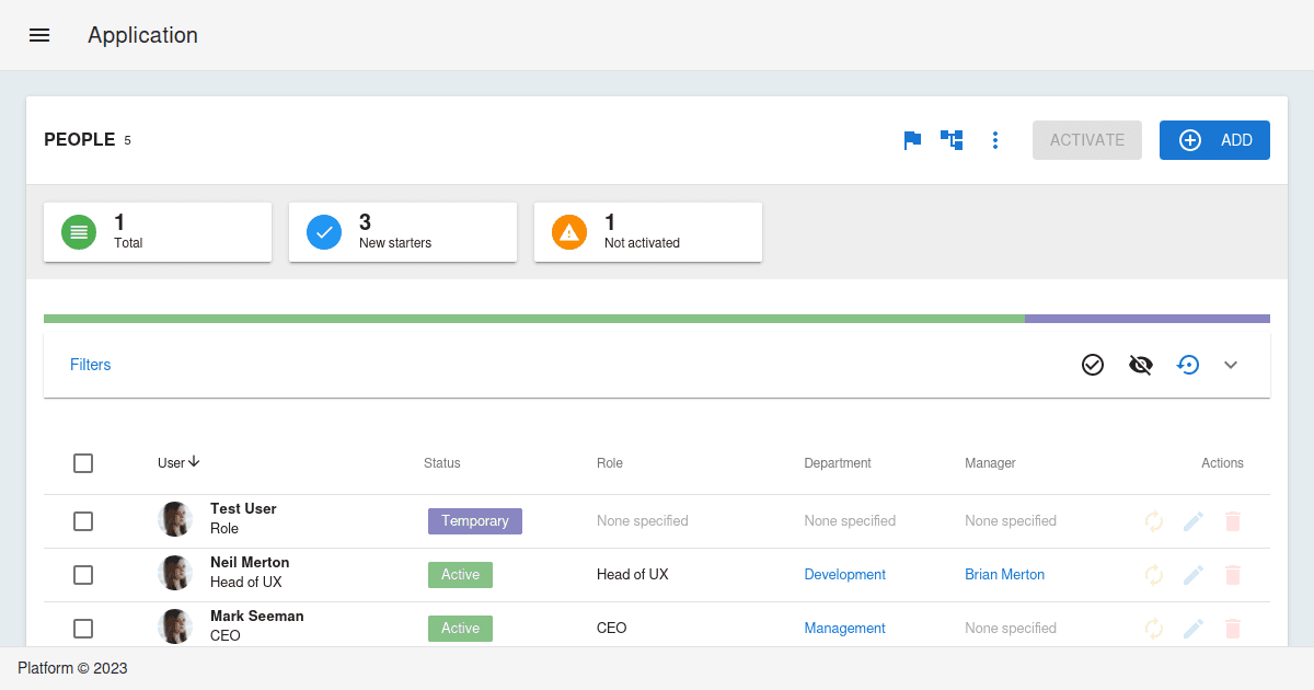 Sharable Data Table component - Codesandbox