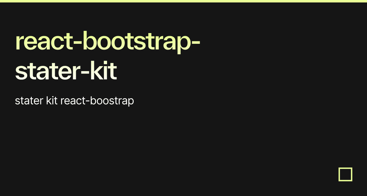react-bootstrap-stater-kit - Codesandbox