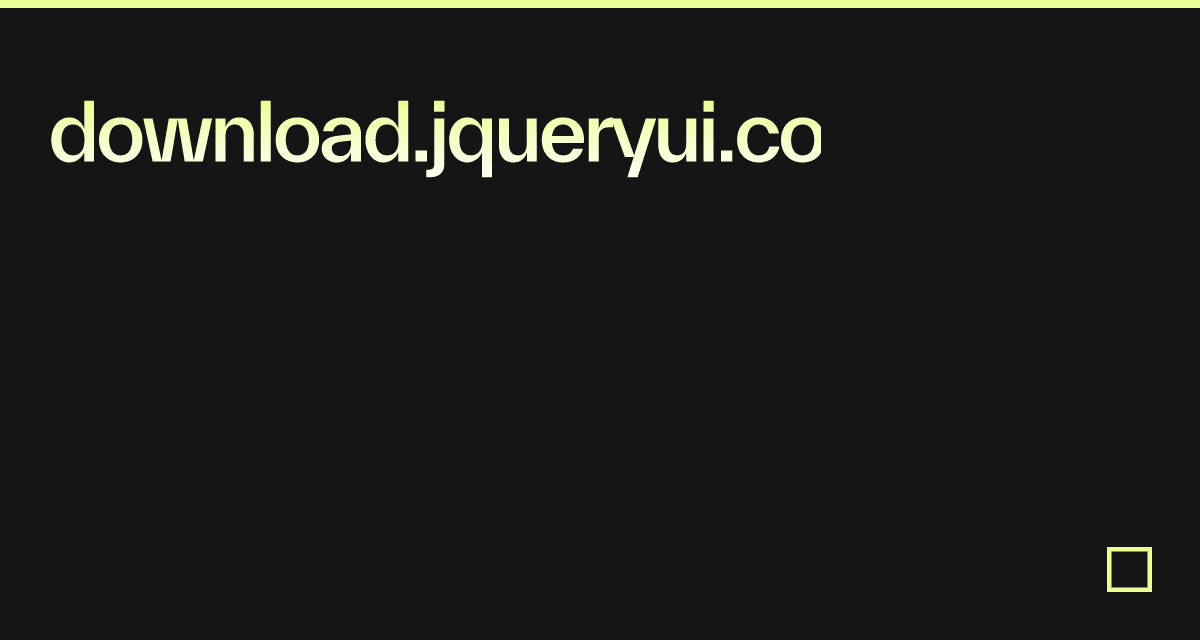 download.jqueryui.com - Codesandbox