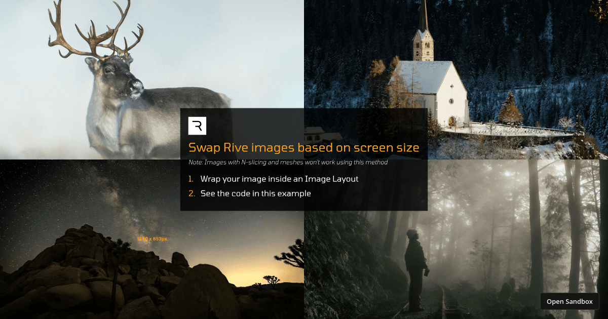 Rive JS Assets Based On Screen Width - Codesandbox