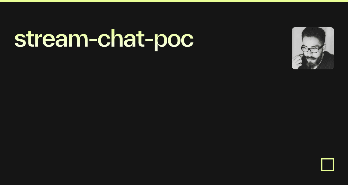 stream-chat-poc - Codesandbox