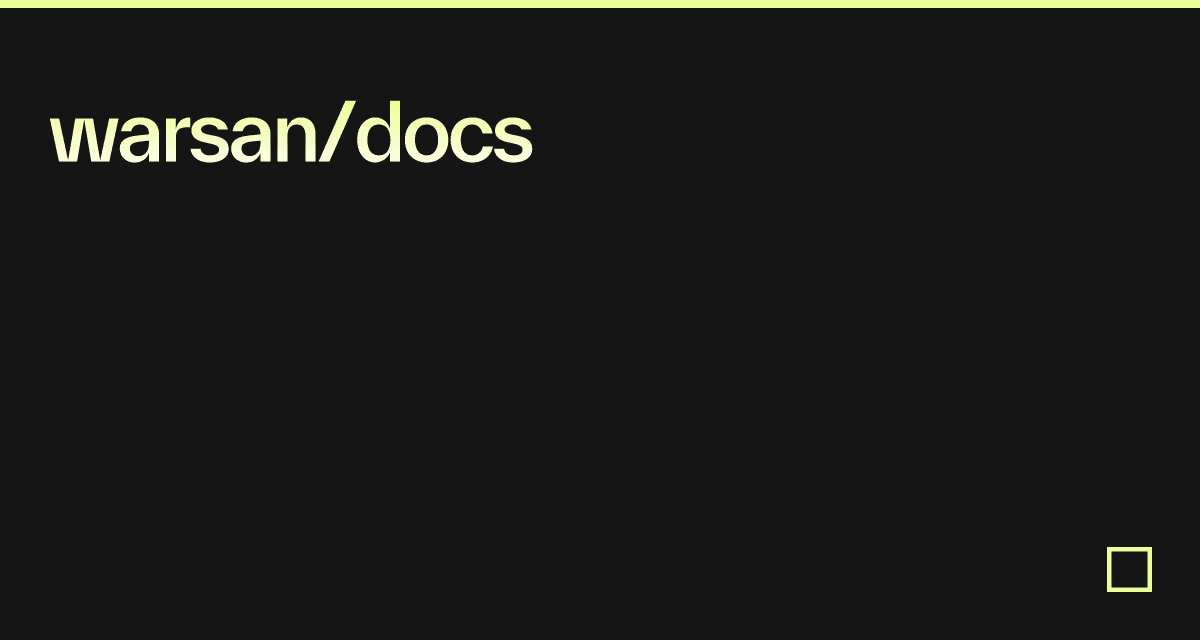 warsan/docs - Codesandbox