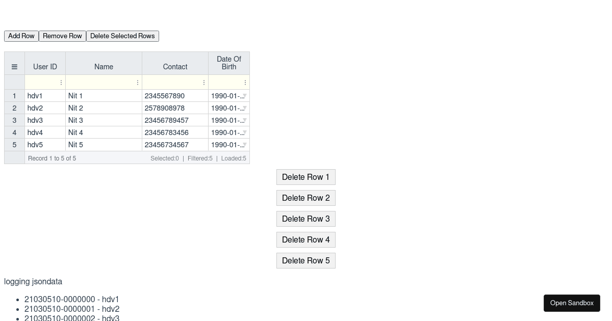 Vue3 Excel Editor Add Delete Codesandbox