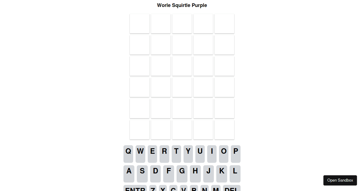 WORDLE FAKE ONE LOL - Codesandbox