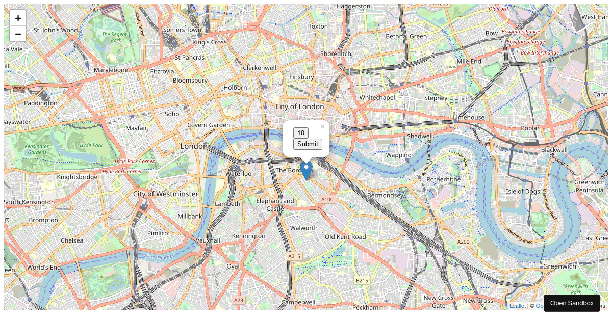 Leaflet With React Codesandbox 9327