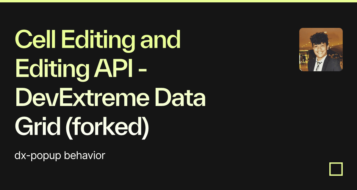 Cell Editing and Editing API - DevExtreme Data Grid (forked) - Codesandbox
