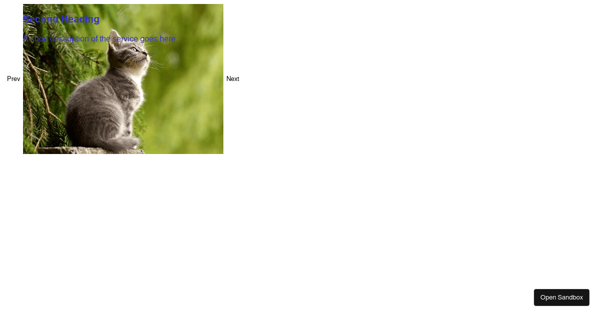 Simple Slider for Cat Pics - Codesandbox