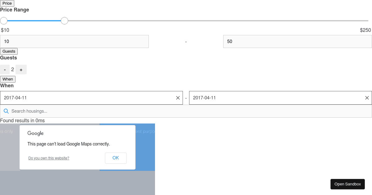 airbeds - Codesandbox