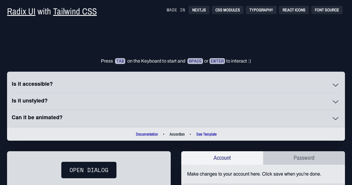 Radix_UI-with-Tailwind_CSS - Codesandbox