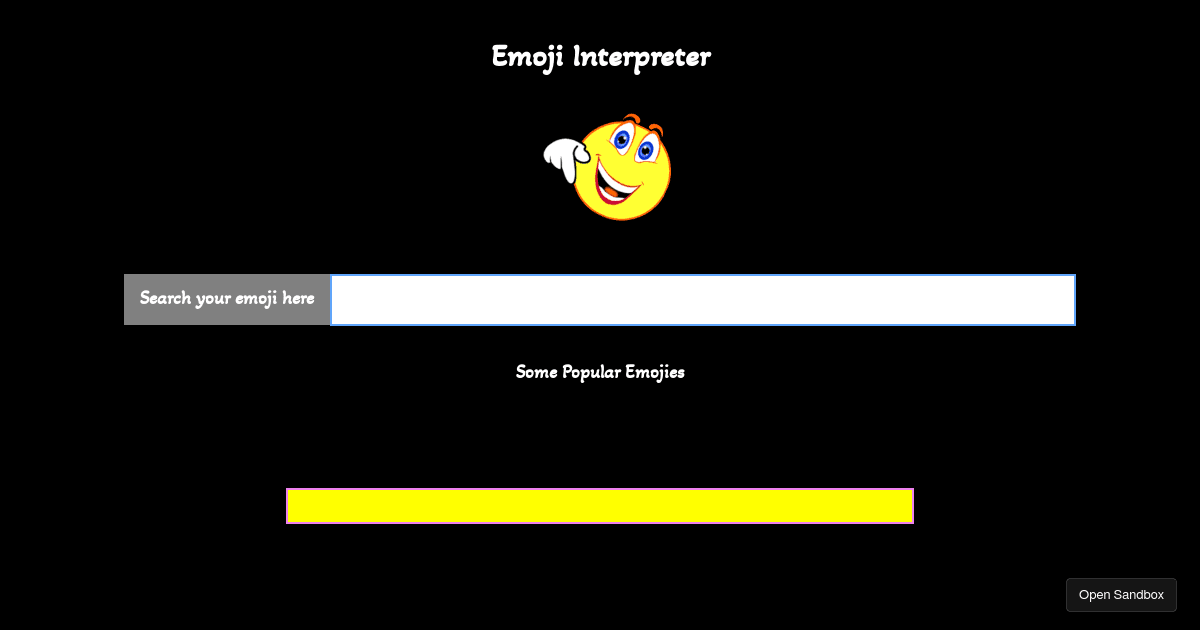 Emoji Interpreter Codesandbox