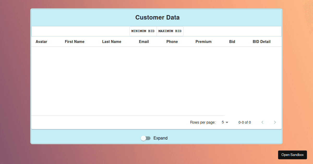 customer-data - Codesandbox