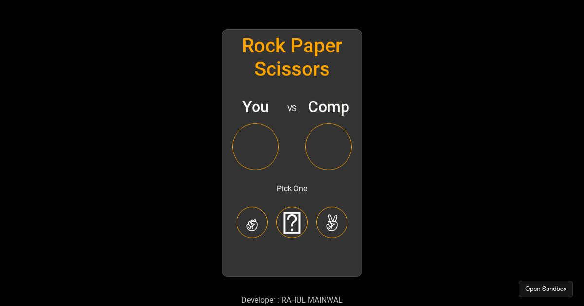 Rock-paper-scissors - Codesandbox