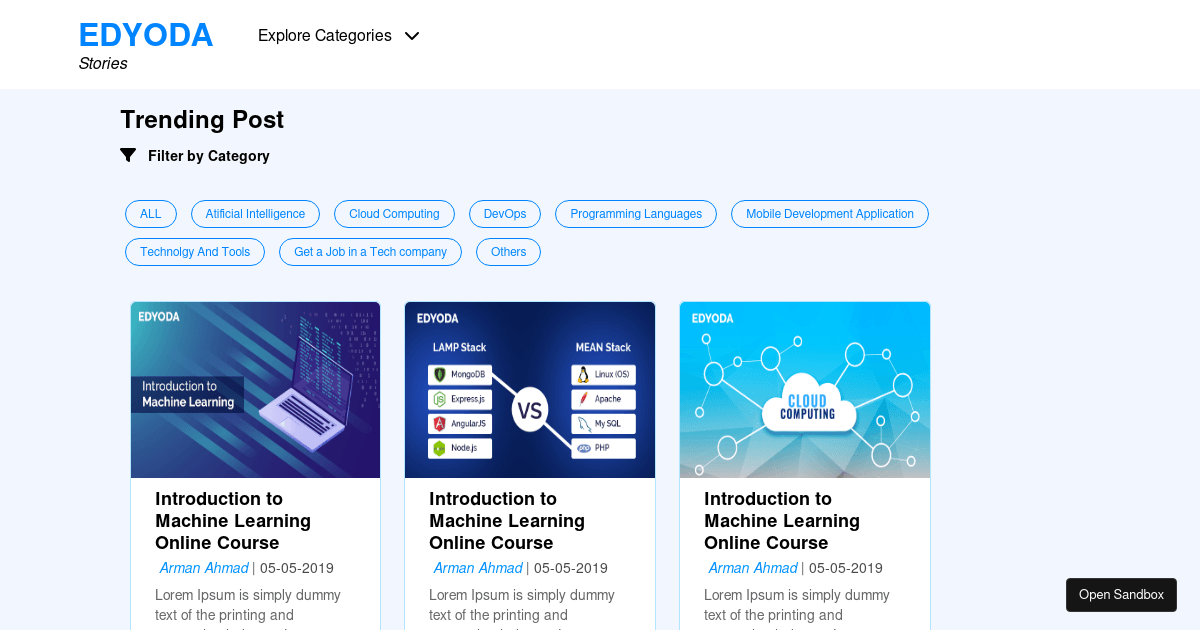 static - Codesandbox
