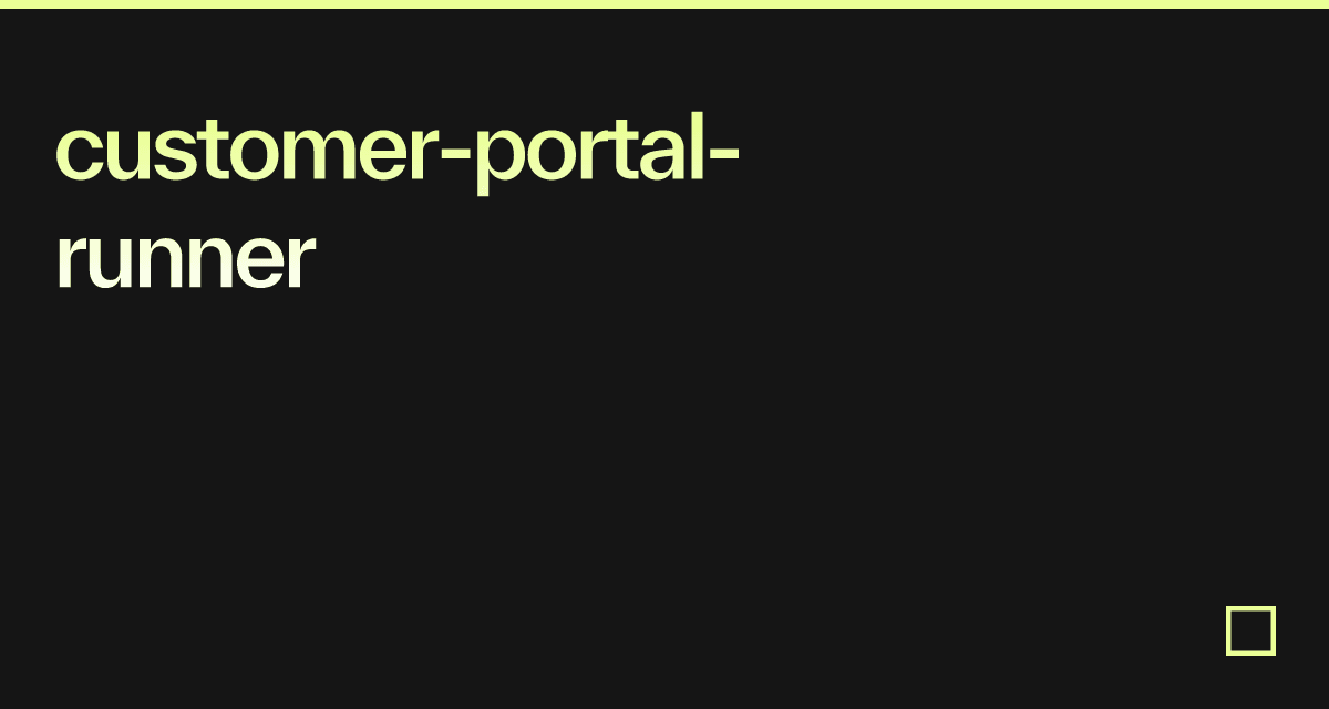 customer-portal-runner - Codesandbox