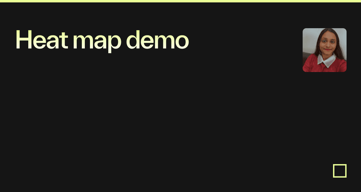 Heat map demo - Codesandbox