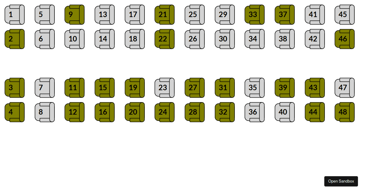 Peter's train-seats - Codesandbox