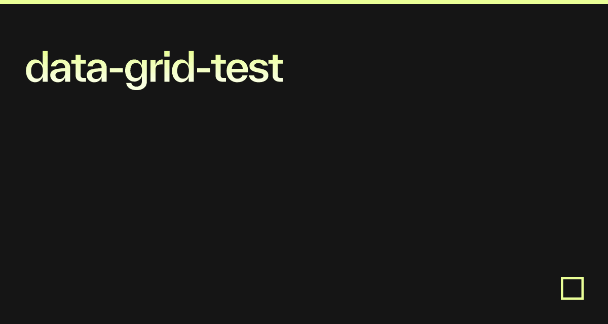 data-grid-test - Codesandbox