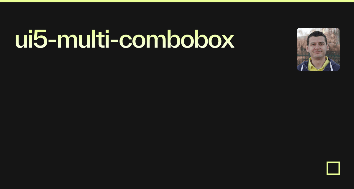 ui5-multi-combobox - Codesandbox