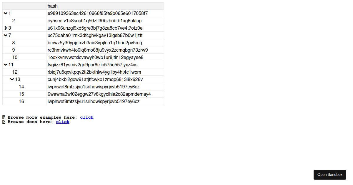 reactgrid-chevron-cell-example - Codesandbox