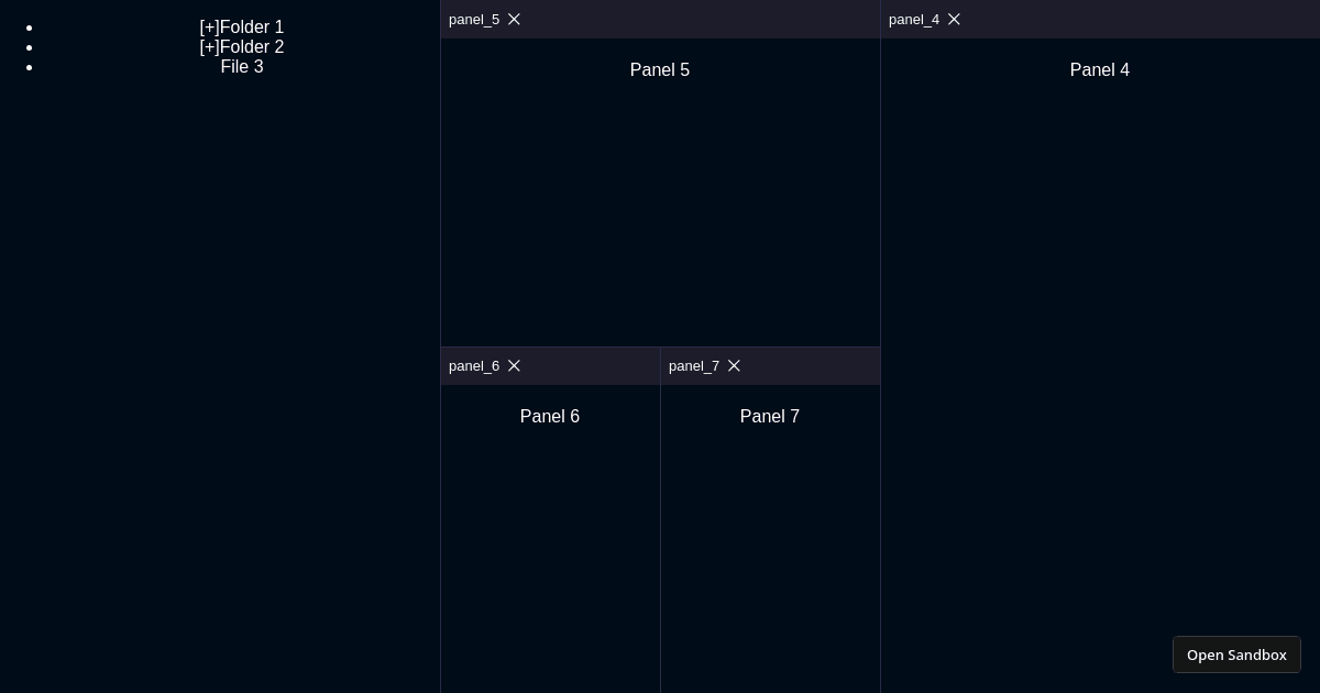 externaldnd-dockview - Codesandbox