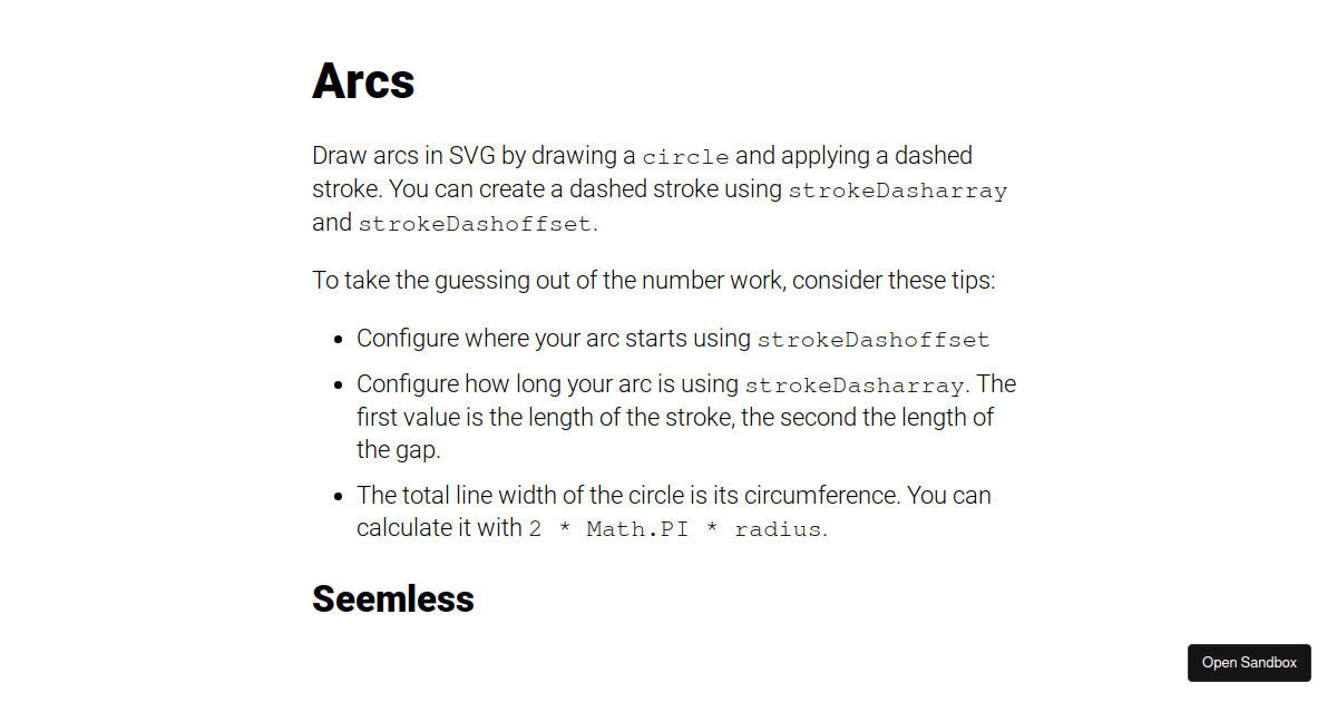 Arcs! - Codesandbox