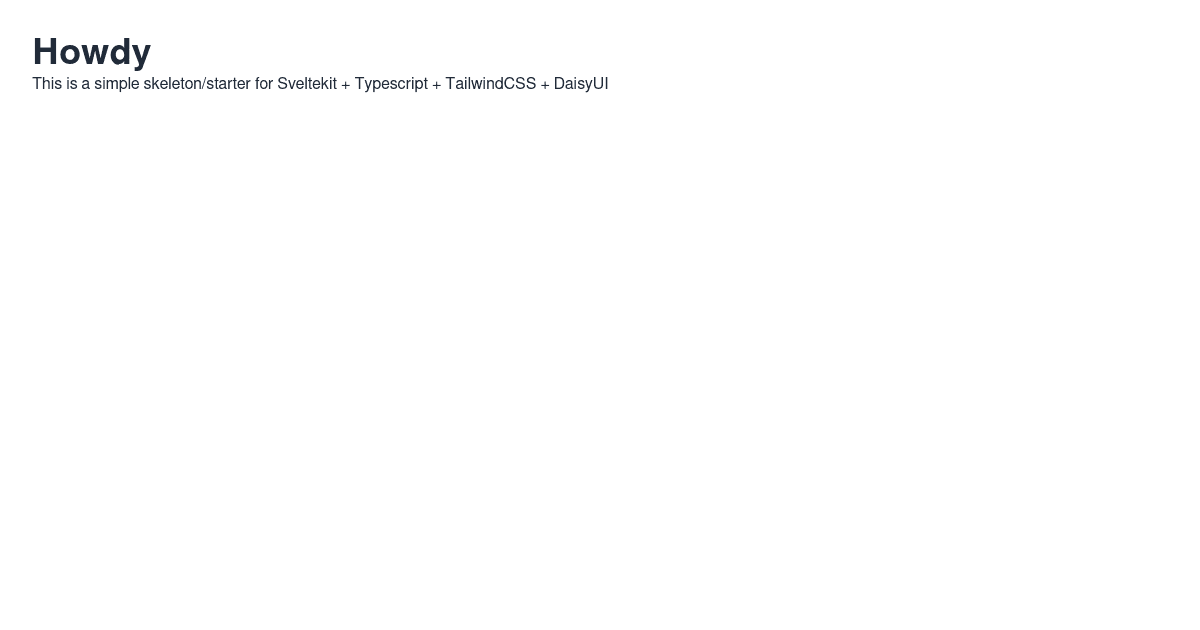 Sveltkit+TailwindCSS+DaisyUI - Codesandbox