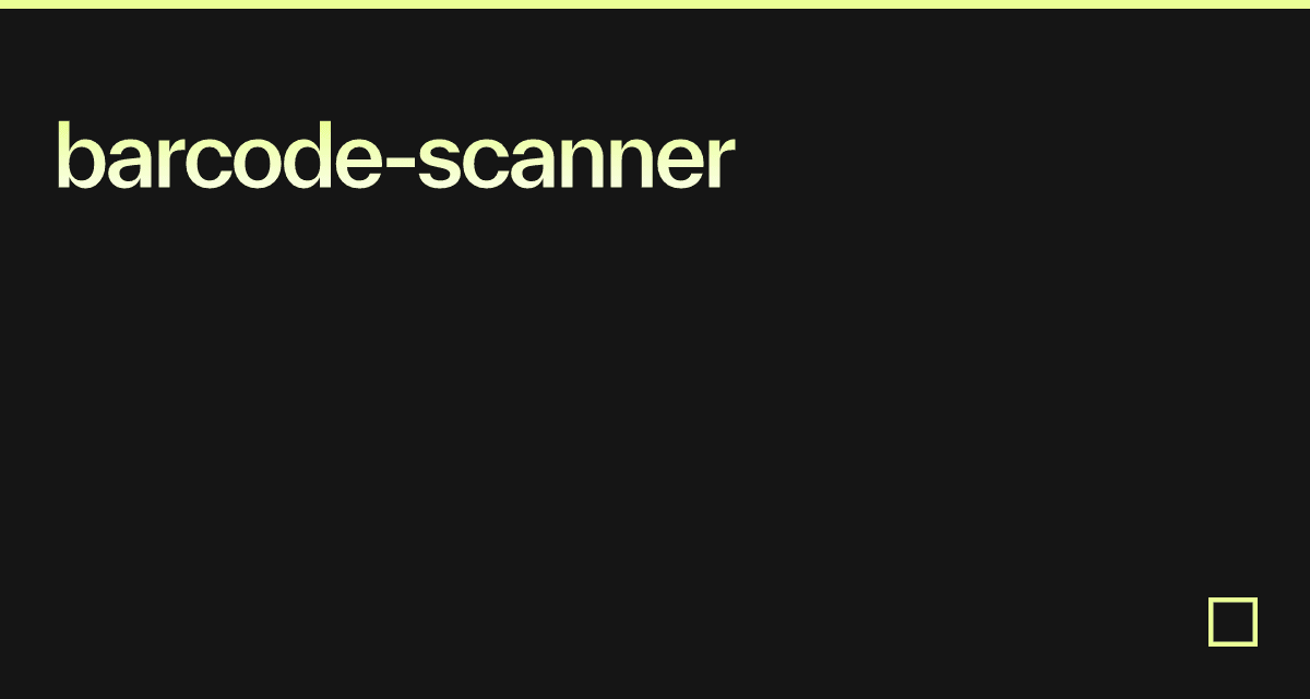 barcode-scanner - Codesandbox