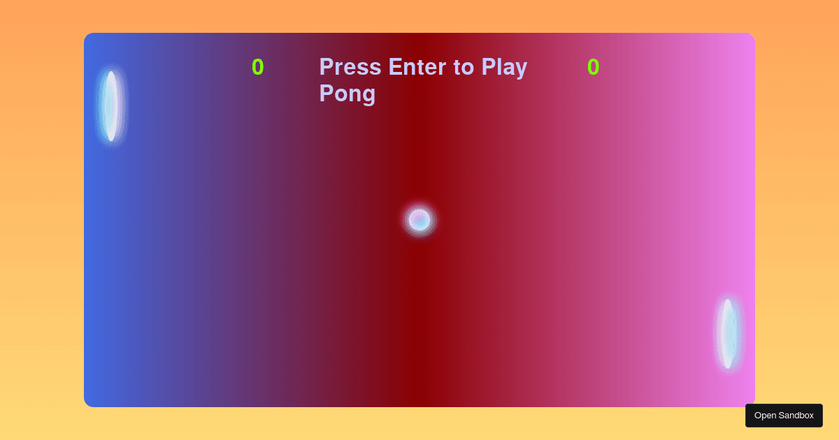 ping-pong-game (forked) - Codesandbox