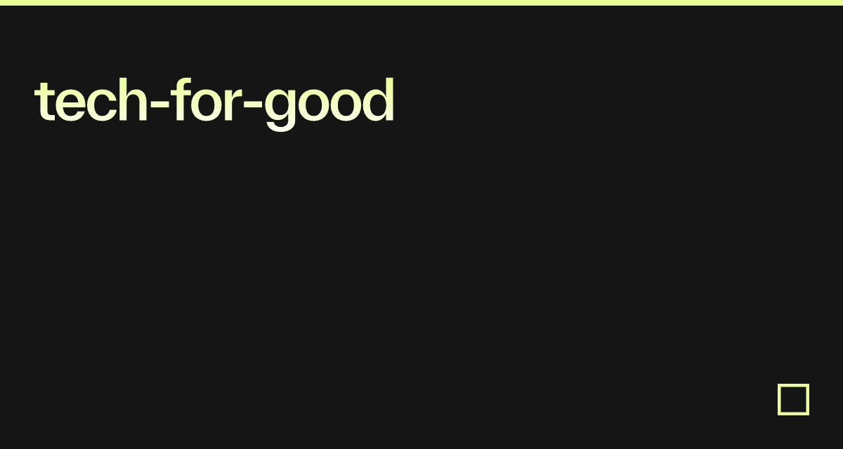 tech-for-good - Codesandbox