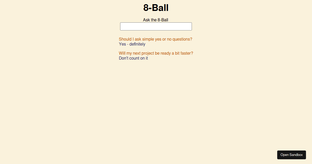 8-ball - Codesandbox