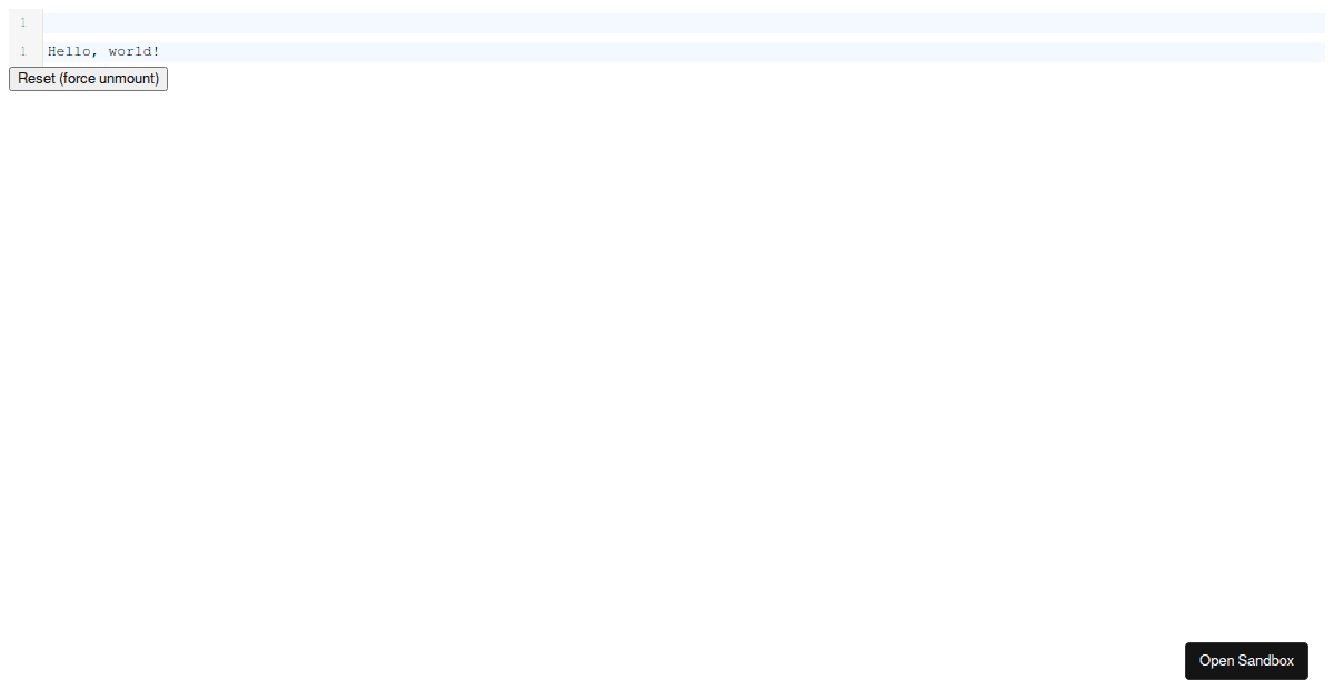React Codemirror Next Forked Codesandbox