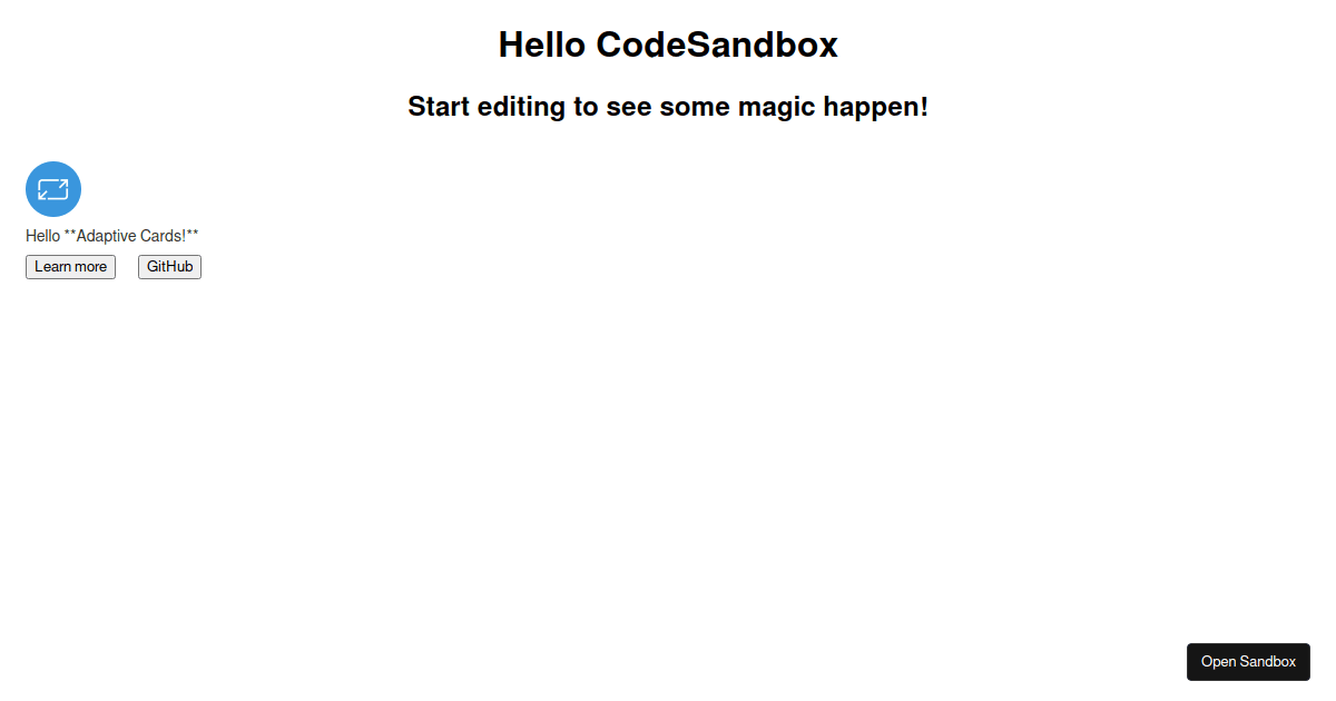 adaptive-cards - Codesandbox