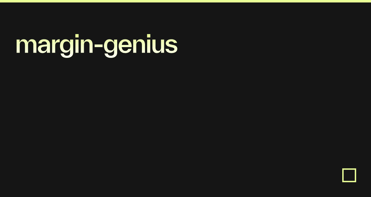 margin-genius - Codesandbox