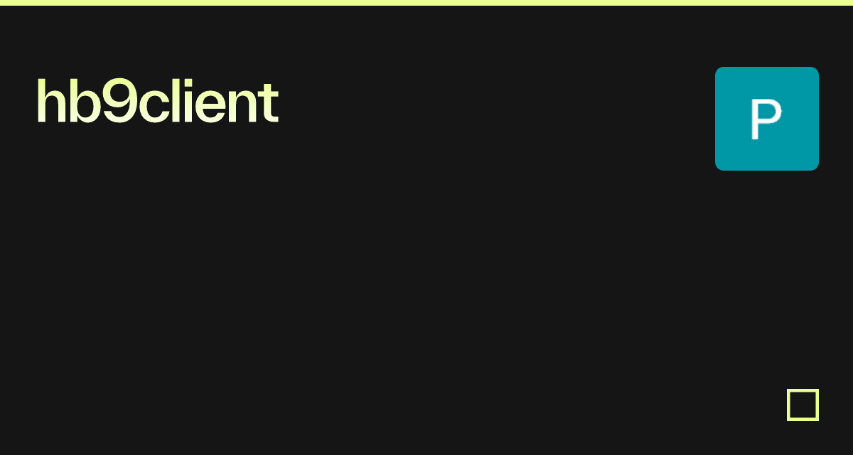 hb9client - Codesandbox