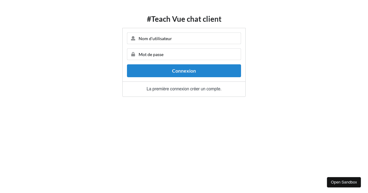 projetvuejstchat - Codesandbox