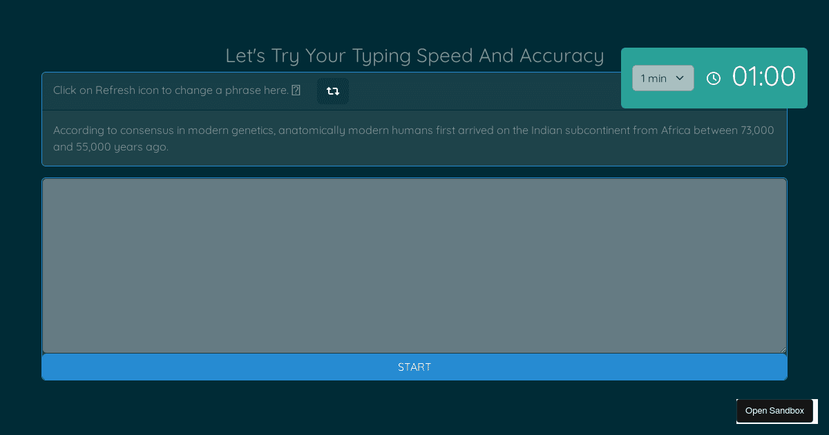 typing-test-js - Codesandbox